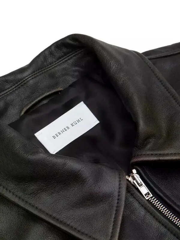 BERNER KUHL Zipped Leather Jacket