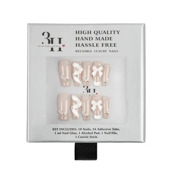 3H NAILS Blush Ballet Handmade Press-on Nails - One-color