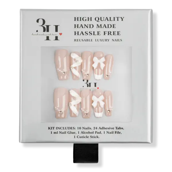 3H NAILS Blush Ballet Medium Coffin Press-on Nails - One-color