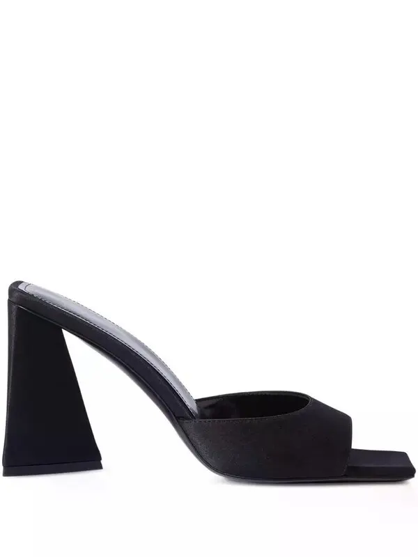 Attico 85mm Mini Devon Square-toe Mules - Black