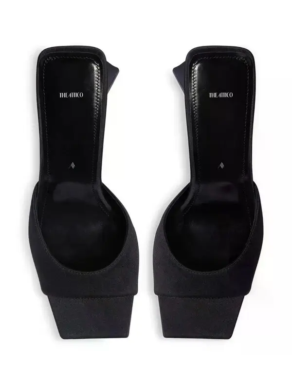Attico 85mm Mini Devon Square-toe Mules - Black