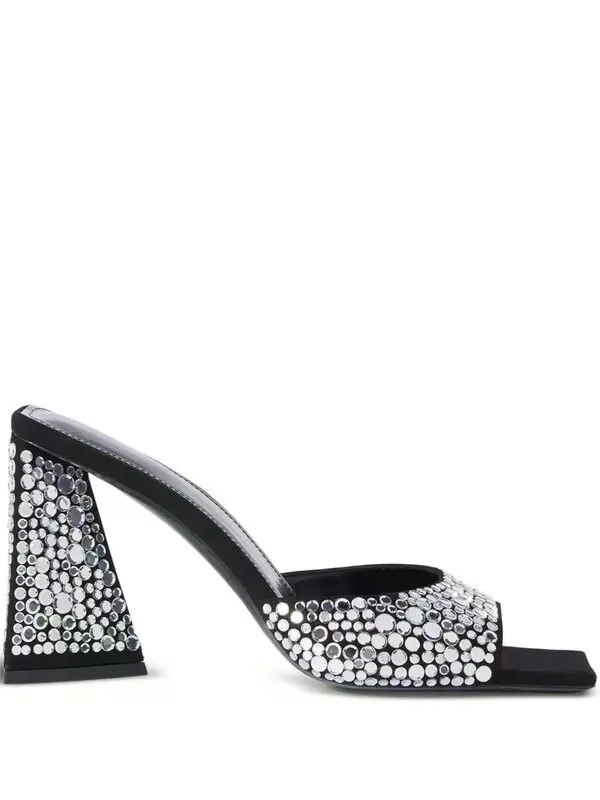 Attico 85mm Mini Devon Embellished Mules - Black
