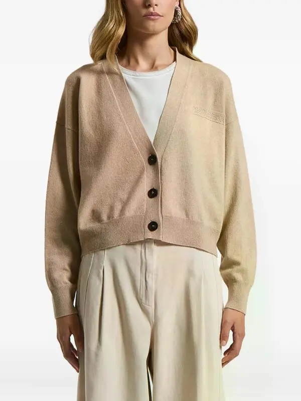 Peserico Button Embellished Cardigan - Neutrals