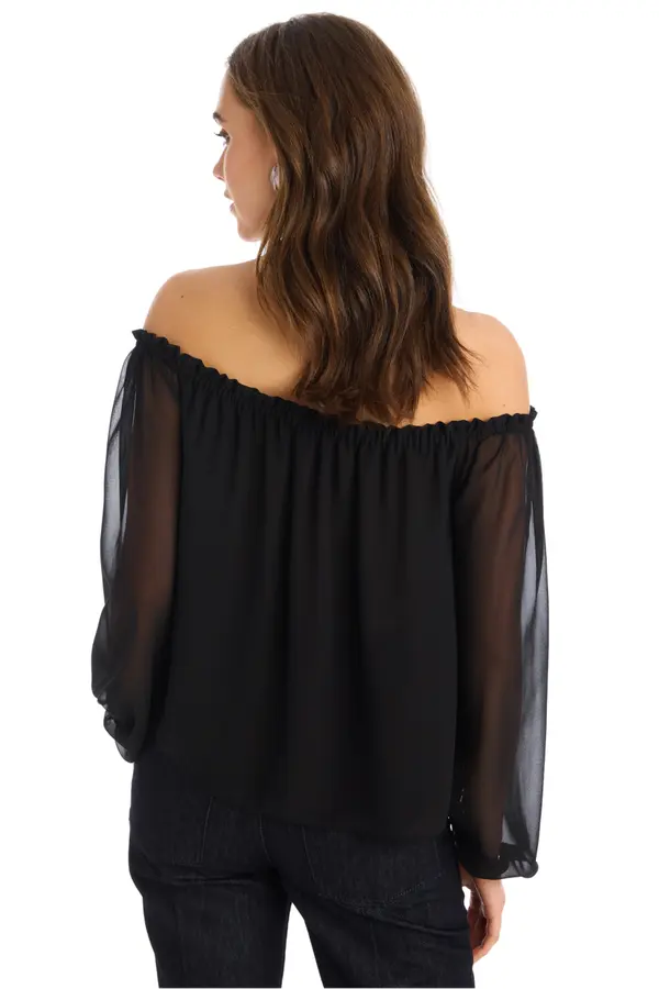 Allison Sara Off-the-shoulder Top - Black