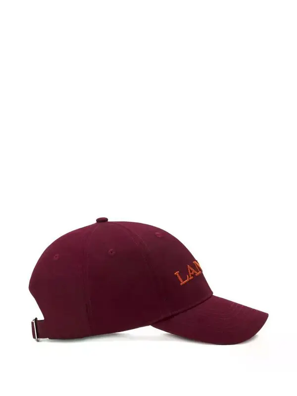 LANVIN Logo-embroidered Cap - Red