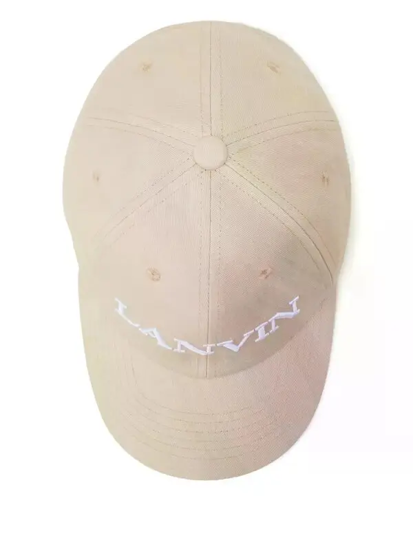 LANVIN Logo-embroidered Baseball Cap - Neutrals