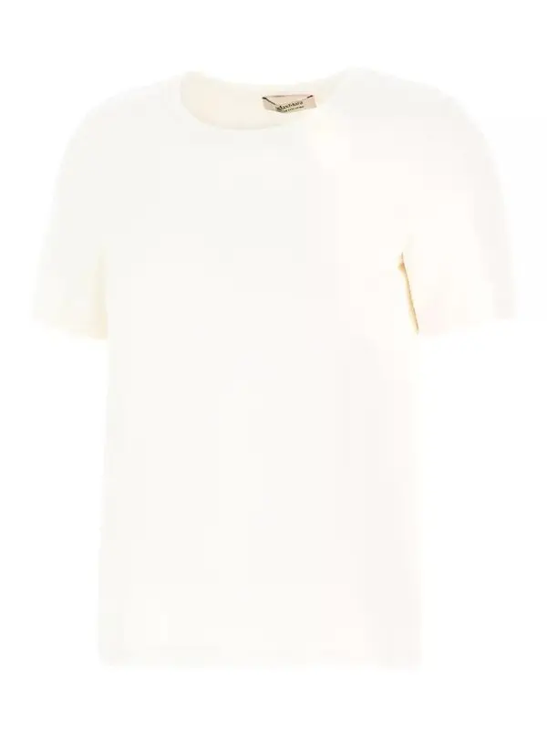 Max Mara Embroidered Crew-neck T-shirt - Neutrals