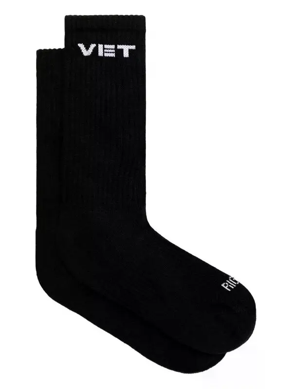 Vetements Logo-detail Socks - Black