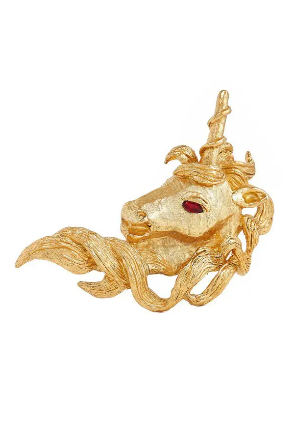 KENNETH JAY LANE Unicorn Pin - Gold