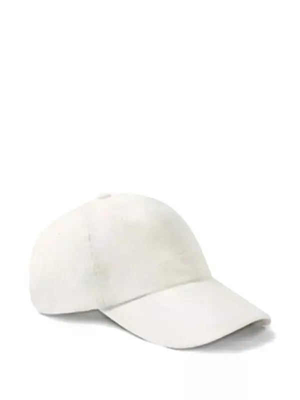 Stone Island Logo-embroidered Corduroy Baseball Cap - White