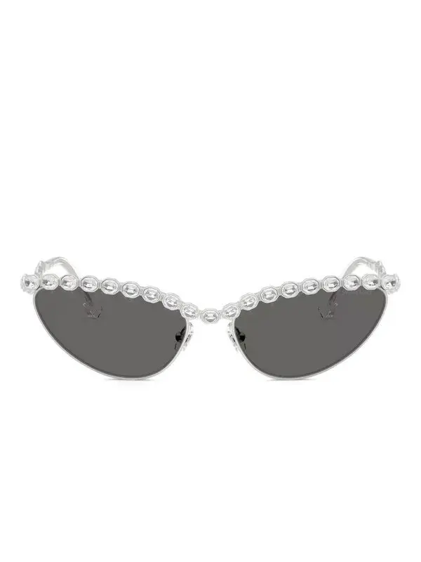 SWAROVSKI Crystal-embellished Cat-eye Sunglasses - Silver