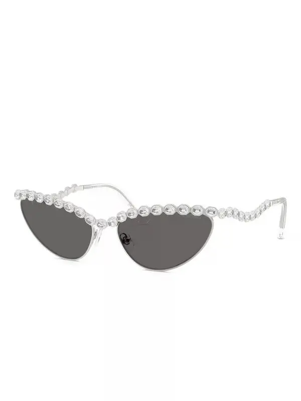 SWAROVSKI Crystal-embellished Cat-eye Sunglasses - Silver
