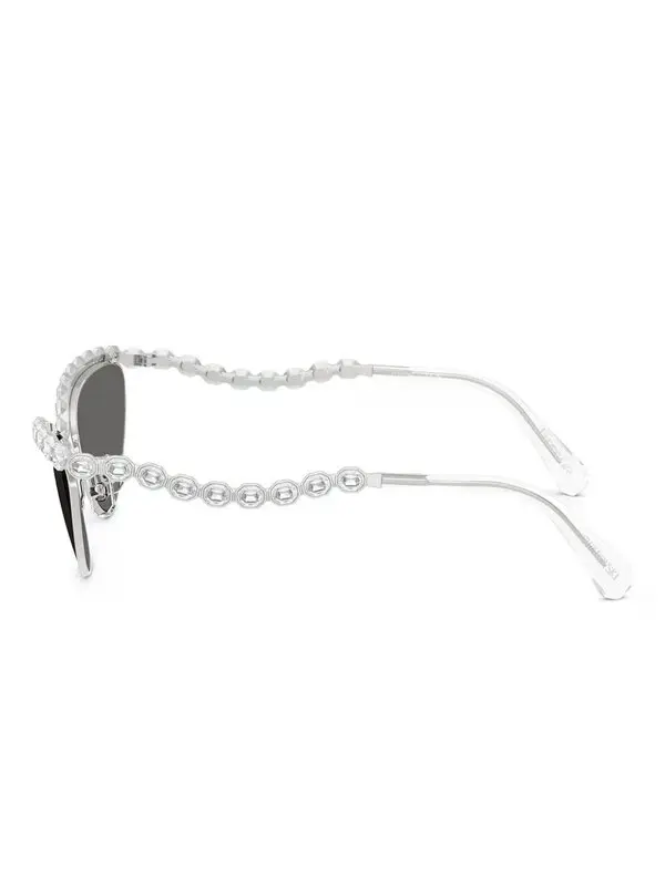 SWAROVSKI Crystal-embellished Cat-eye Sunglasses - Silver