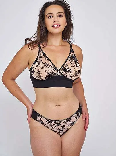 Victoria's Secret Mindd Sheer Applique Cheeky - Floral