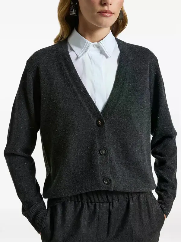 Peserico V-neck Button Sweater