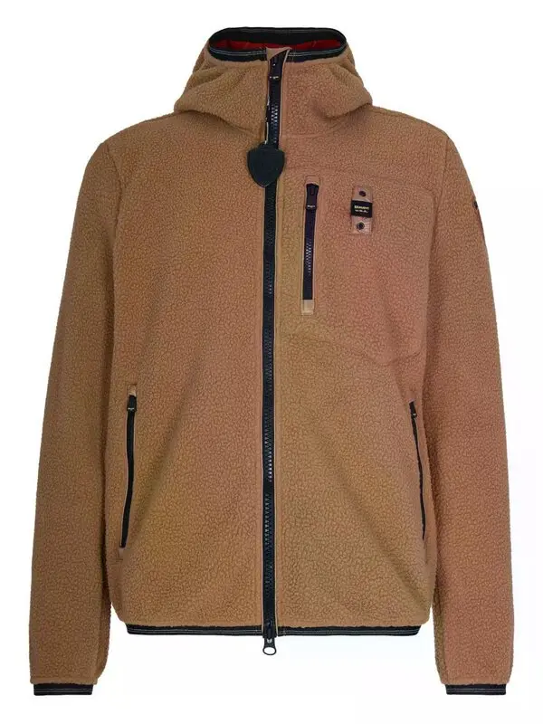 BLAUER. Hooded Zip-up Jacket - Brown