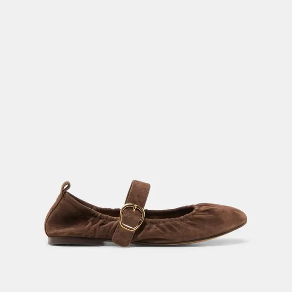 DOLCEVITA Caely Ballet Flats - Dk Brown Suede