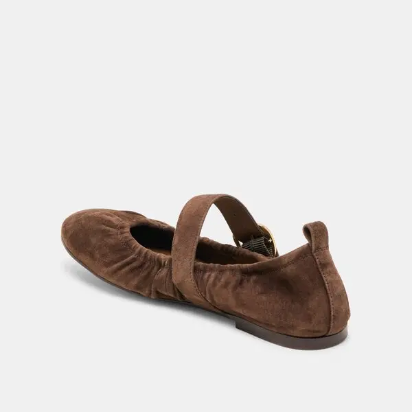 DOLCEVITA Caely Ballet Flats - Dk Brown Suede