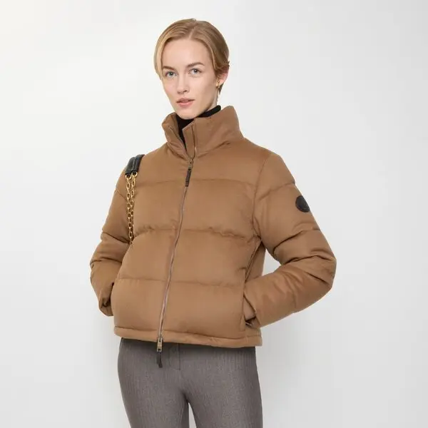 Burberry Cashmere Ambleside Puffer Jacket - Fawn Brown