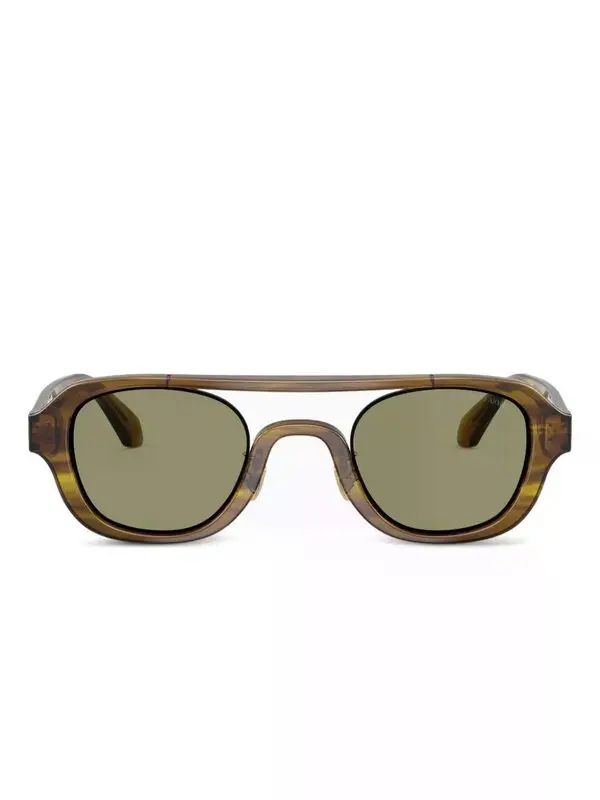 Giorgio Armani Geometric Frame Sunglasses - Brown
