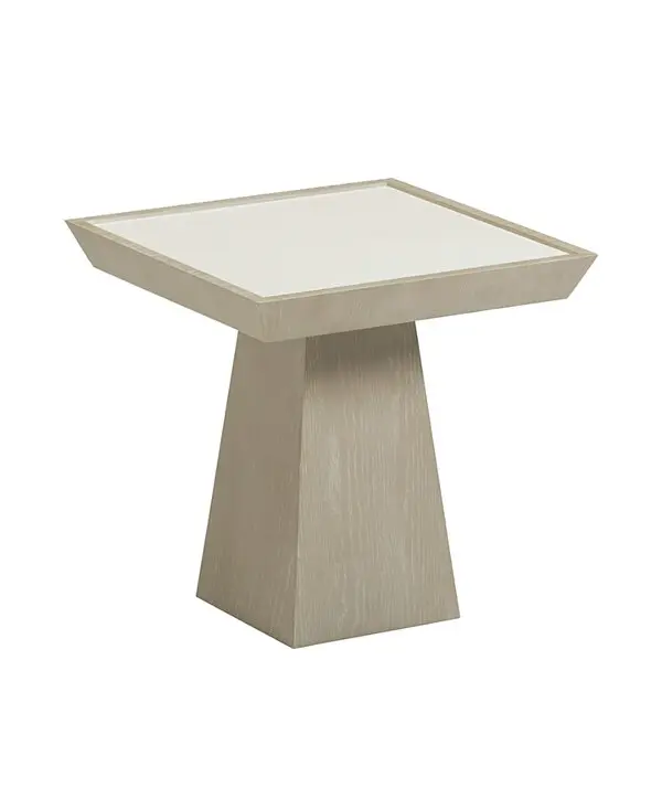 TOV FURNITURE Coco Washed Ash Side Table - Washed Grey/cream