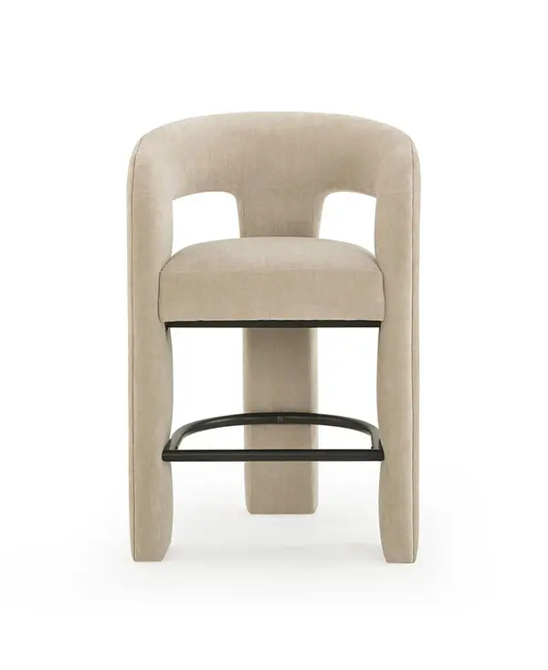 TOV FURNITURE Malone Performance Chenille Counter Stool - Taupe