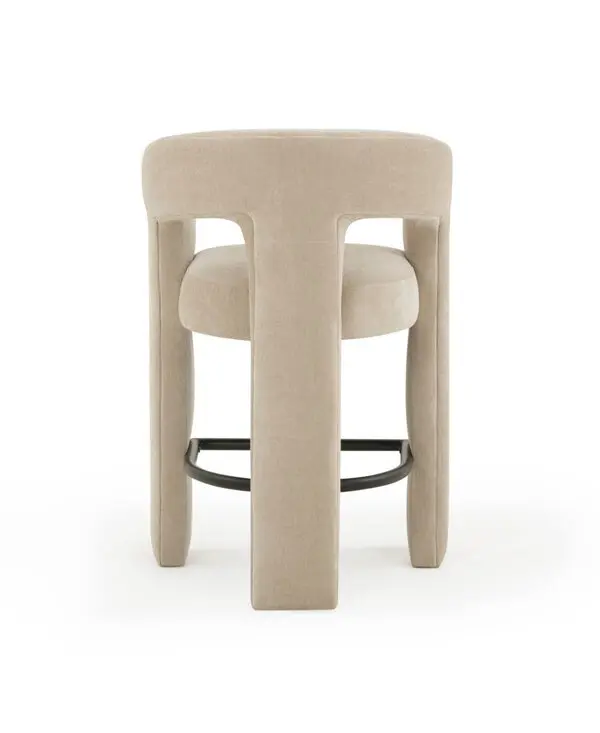 TOV FURNITURE Malone Performance Chenille Counter Stool - Taupe