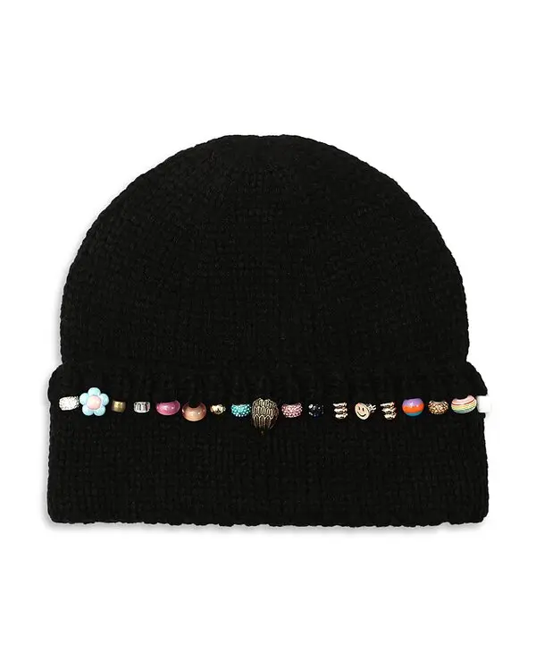 Kurt Geiger Beaded Beanie - Black