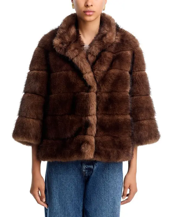 LoveShackFancy Gelman Faux Fur Jacket
