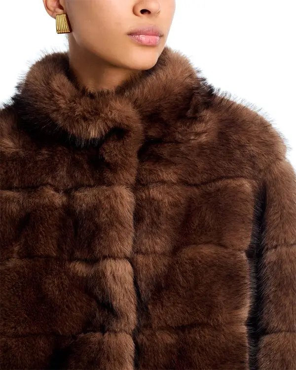 LoveShackFancy Gelman Faux Fur Jacket