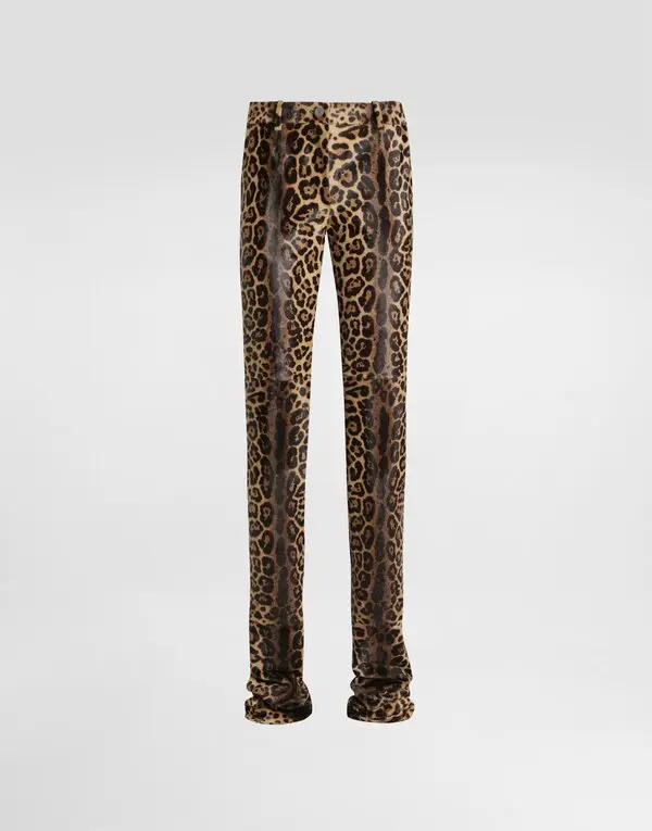 Dolce & Gabbana Leopard-print Calf Trousers