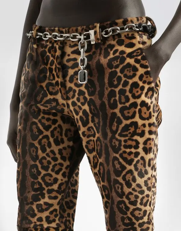 Dolce & Gabbana Leopard-print Calf Trousers