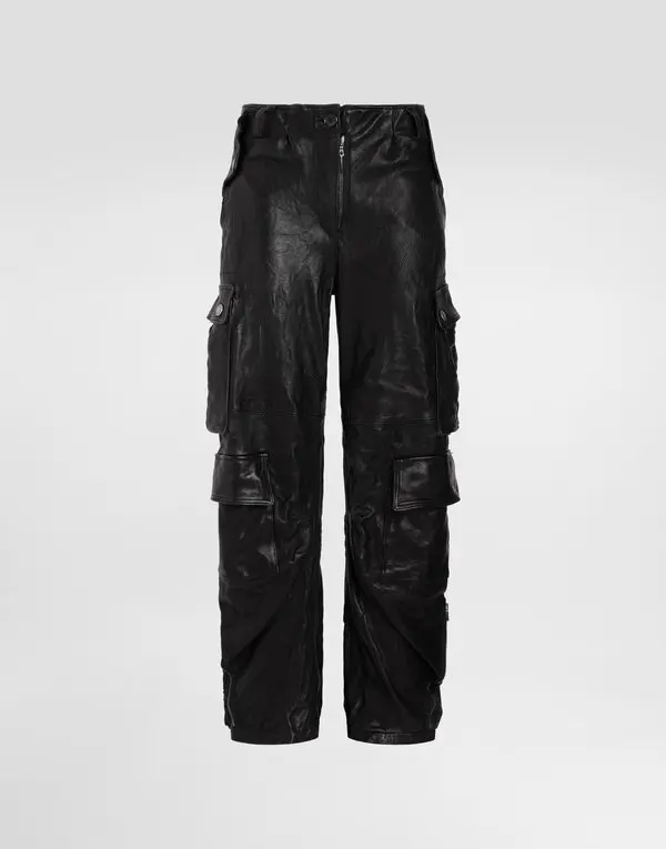 Dolce & Gabbana Leather Cargo Pants
