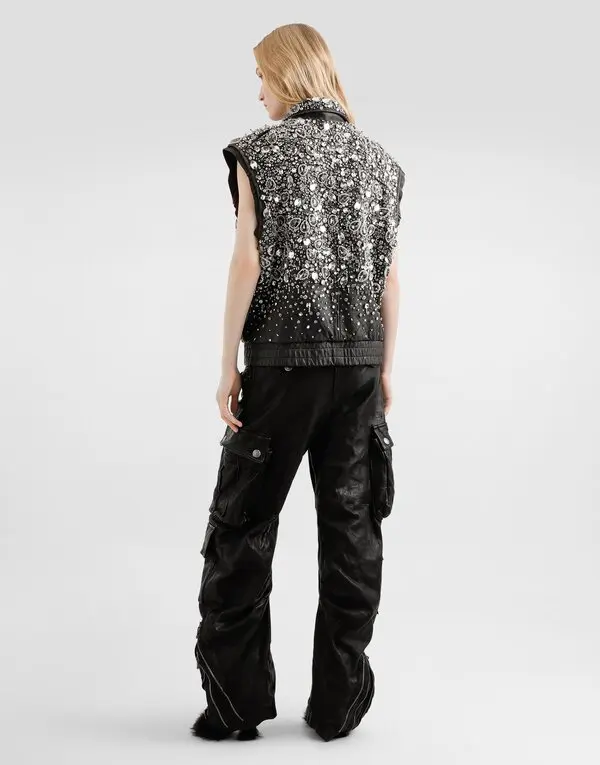 Dolce & Gabbana Leather Cargo Pants