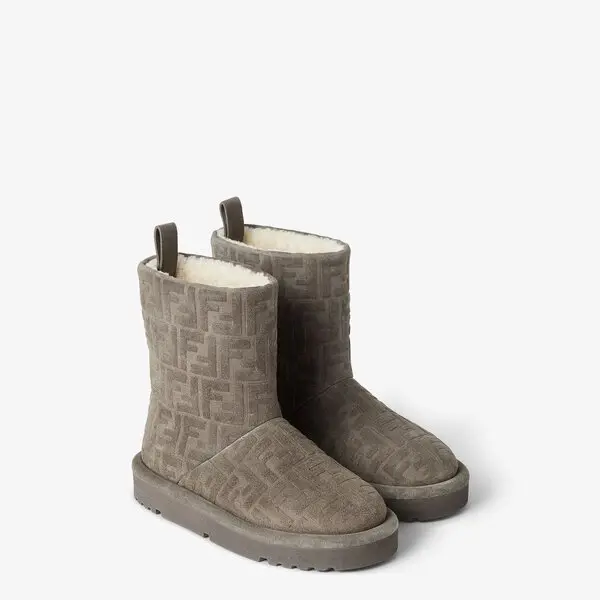 Fendi Apres Chic Suede Boots - Grey