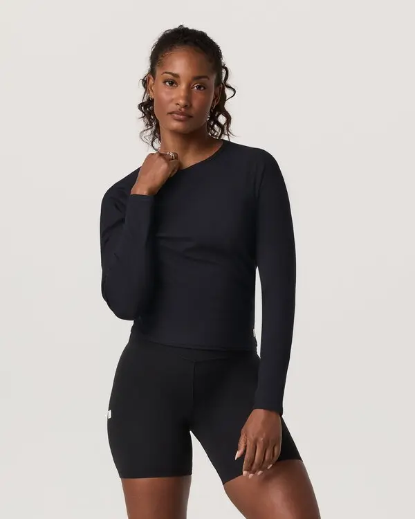 Vuori Long Sleeve Pose Crewneck Shirt - Black