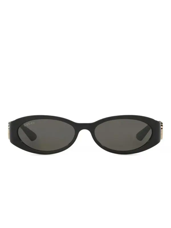 Gucci Oval-frame Sunglasses - Black