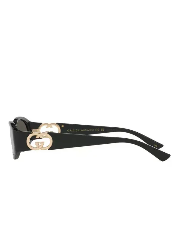 Gucci Oval-Frame Sunglasses - Black | Editorialist