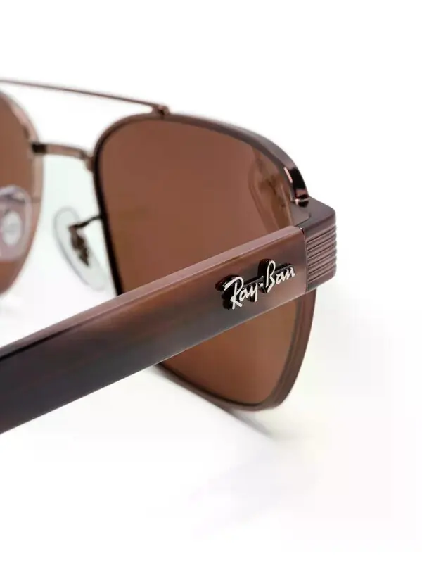 Ray-ban Chromance Rectangle-frame Sunglasses - Metallic