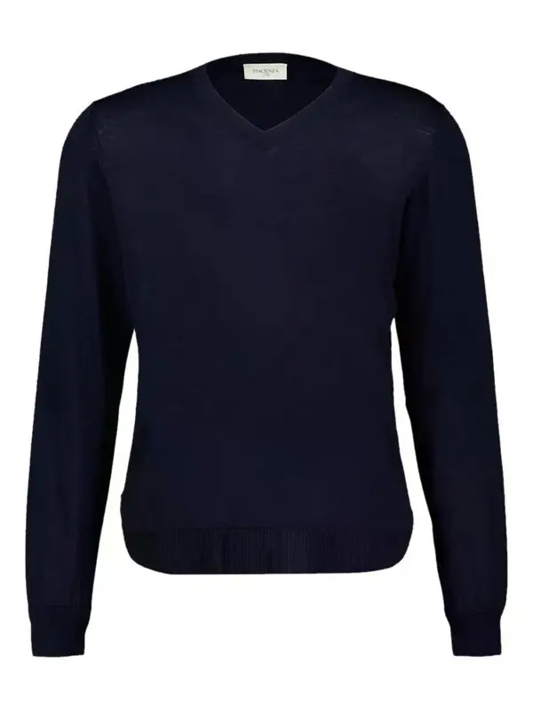 PIACENZA CASHMERE 1733 V-neck Long-sleeve Sweater