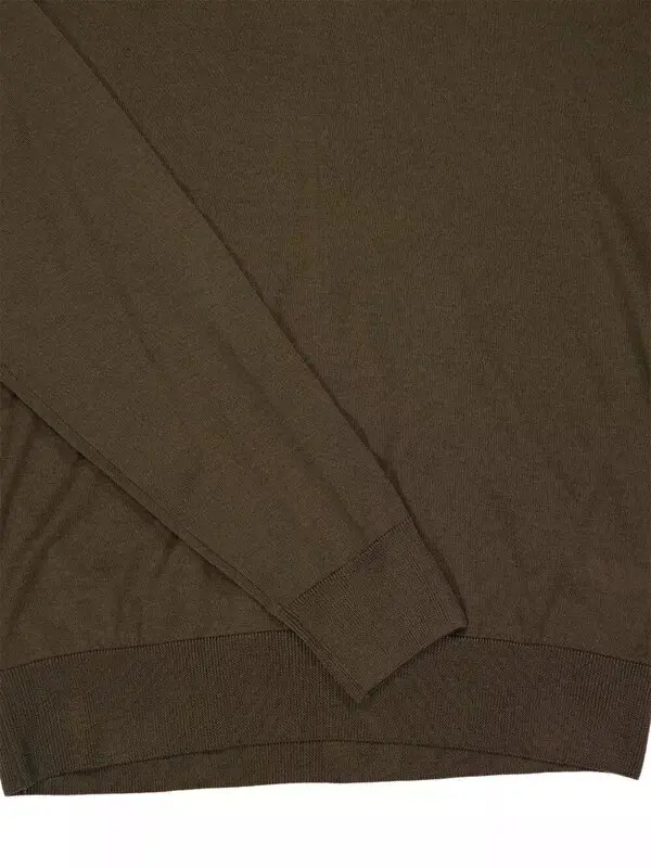 PIACENZA CASHMERE 1733 V-neck Long-sleeve Sweater - Green