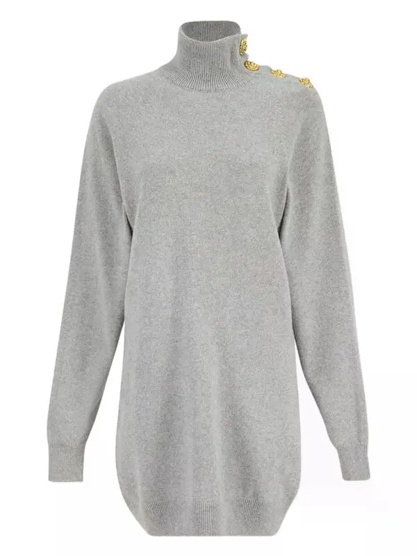 Balenciaga Batwing Button Mini Dress