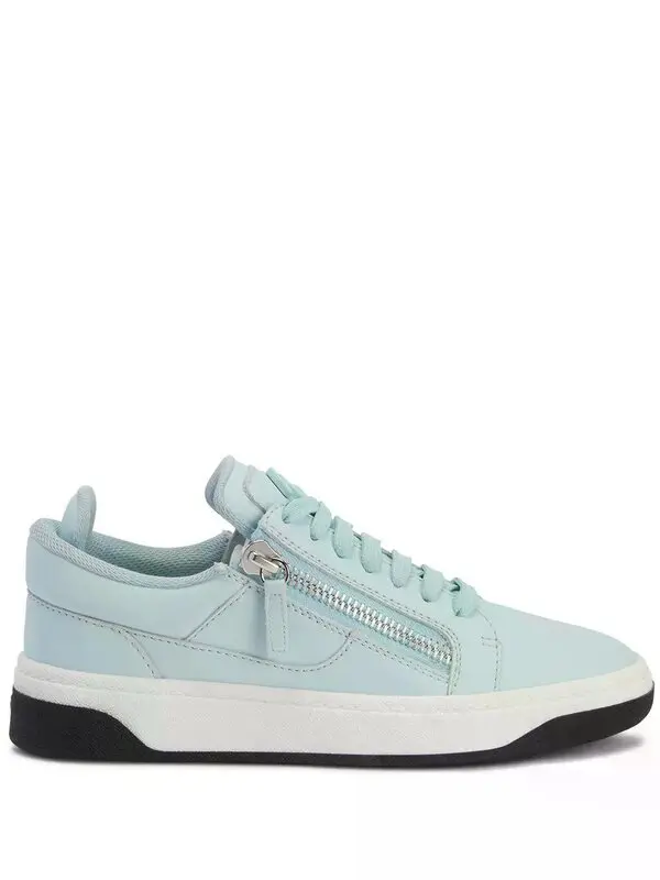 GIUSEPPE ZANOTTI Gz94 Leather Trainers - Blue