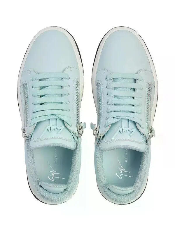 GIUSEPPE ZANOTTI Gz94 Leather Trainers - Blue