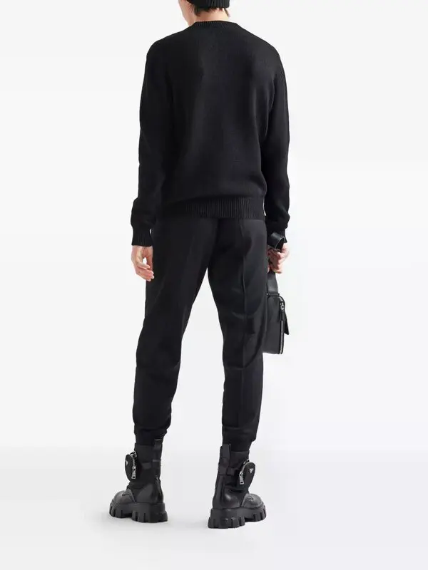 Prada Cashmere Crew Neck Sweater - Black