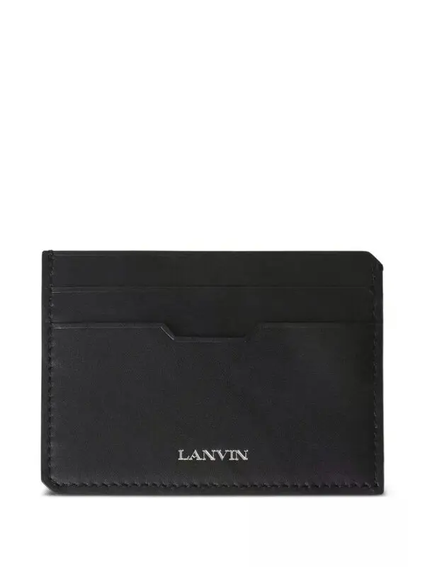 LANVIN Logo-stamp Card Holder - Black