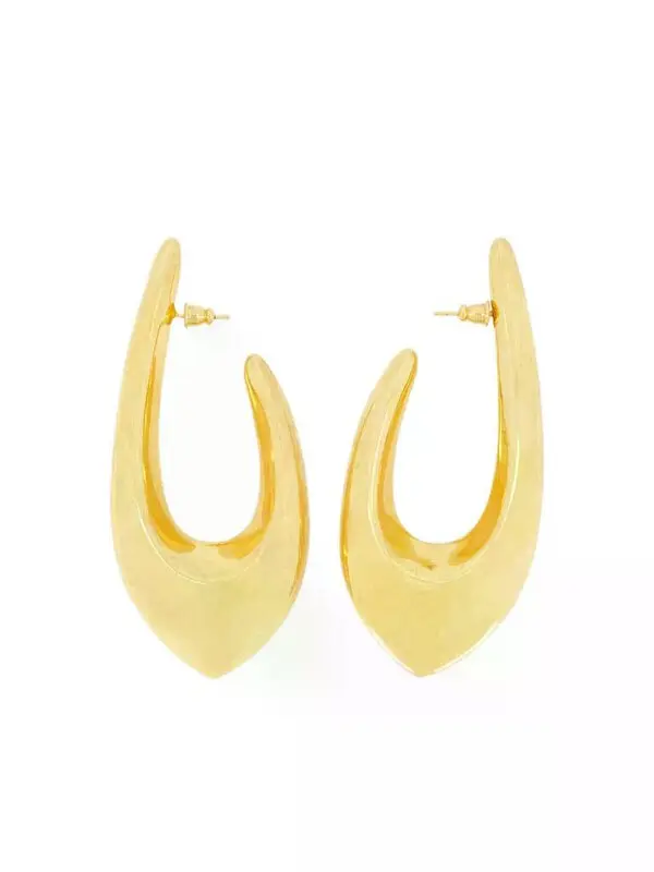 PANCONESI Oval Drop Earrings - Gold