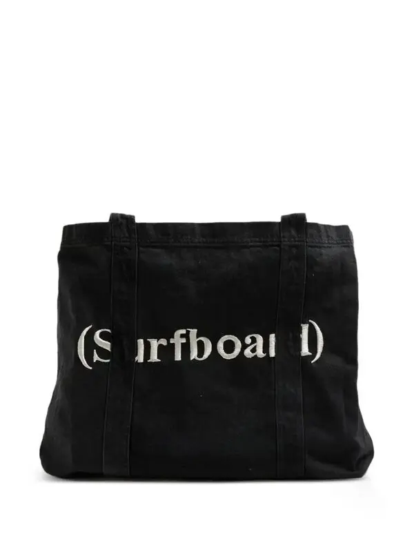 STOCKHOLM SURFBOARD CLUB Weekend Cotton Tote Bag - Black