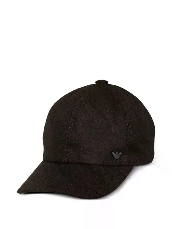Emporio Armani Logo Plaque Cap - Brown