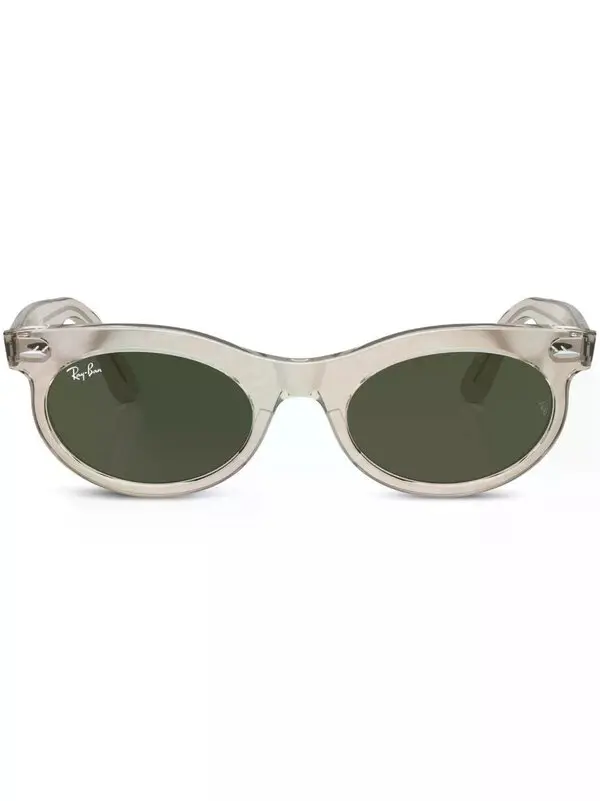 Ray-ban Wayfarer Oval-frame Sunglasses - Neutrals